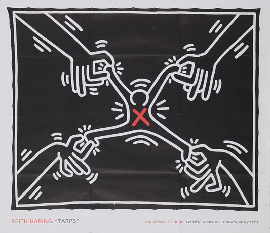 KEITH HARING. “Tarps”, exhibition items, offset, Van de Weghe Fine Art ...
