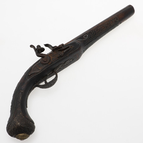 An oriental flintlock pistol, 19th century. Weapons & Militaria - Guns ...