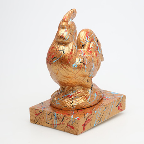 OLA DAHLQVIST. SCULPTURE, rooster, painted and signed. Art - Sculptures ...