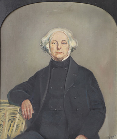 BROR HILLGREN. Interior with sitting man, oil on canvas, signed. Art ...