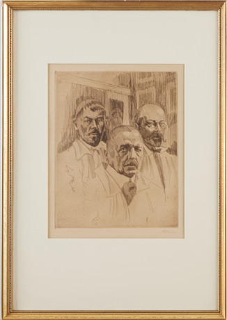 HELMER MASOLLE (1884-1969) Portrait of Albert Engström, Anders Zorn and ...