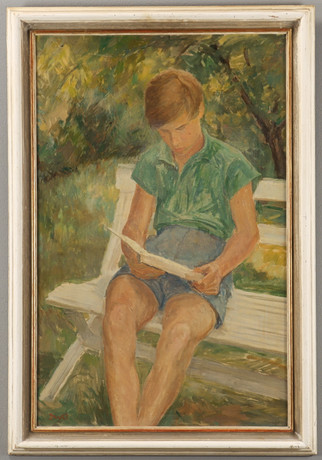 DONALD WILLIAM-OLSSON. "Sommarlov". Konst - Måleri - Auctionet