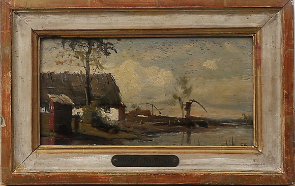 GUSTAF RYDBERG. Scanian landscape, oil on Board, signed GR. Art ...