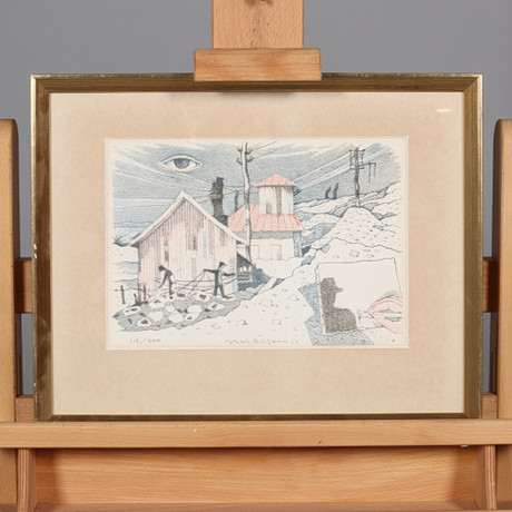 AXEL OLSON. LITHOGRAPH IN COLOURS signed and numbered 218/300. Art ...