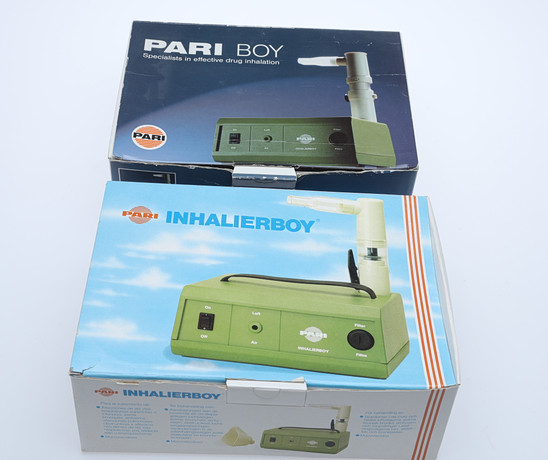 INHALATION MACHINES. 2 pieces. “Pari Boy” and “Inhalierboy”. In ...