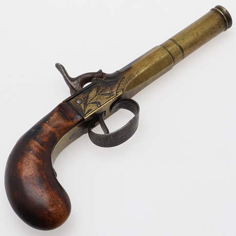 SLAP PISTOL/POCKET PISTOL, brass, 19th century. Weapons & Militaria ...