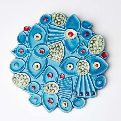 BRITT-LOUISE SUNDELL, Gustavsberg wall relief, stoneware, birds in ...