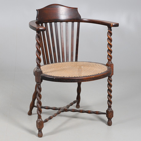 A SPIRAL TURN CHAIR. Furniture - Armchairs & Chairs - Auctionet