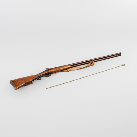 A German double-barreled slingshot rifle, 19th century. Weapons ...