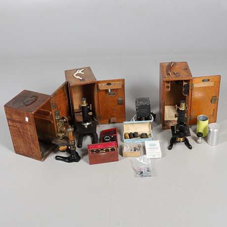 VINTAGE CASED MICROSCOPES INCLUDING W WATSON & LEITZ. Miscellaneous ...