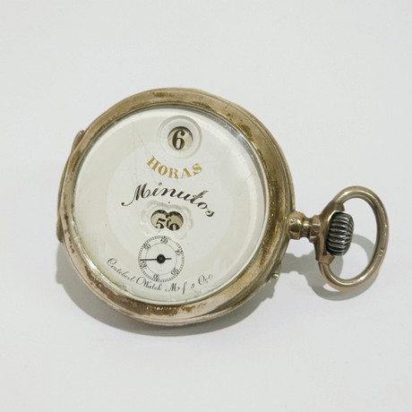 CORTEBERT WATCH. DIGITAL POCKET WATCH IN SILVER. SWISS MANUFACTURING ...