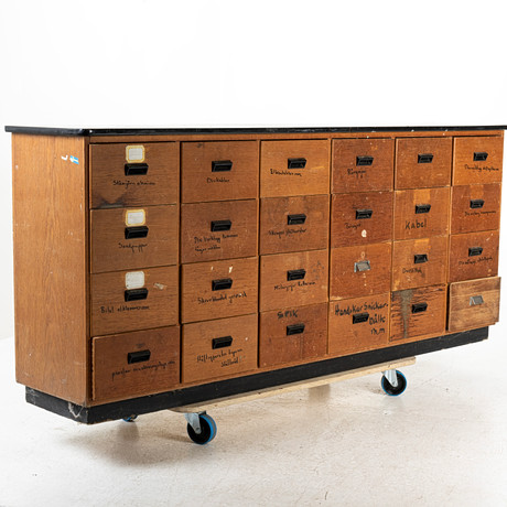FILE CABINET/Chest of drawers, 24 drawers, mid 20th century/second half ...