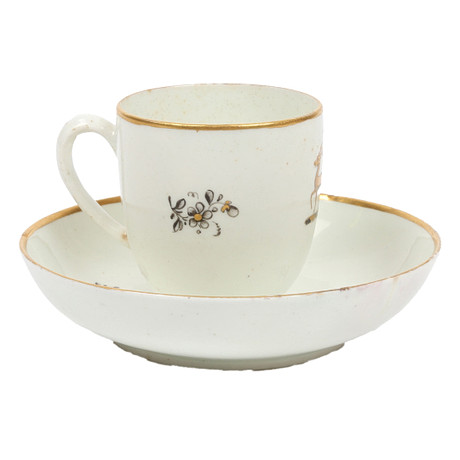 A LOWESTOFT PORCELAIN COFFEE CUP AND SAUCER. Ceramics & Porcelain ...