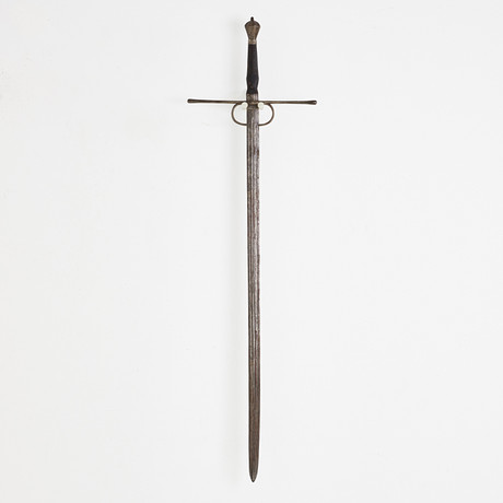 SWORD, 19th century, replica, two-handed version, double-edged blade ...