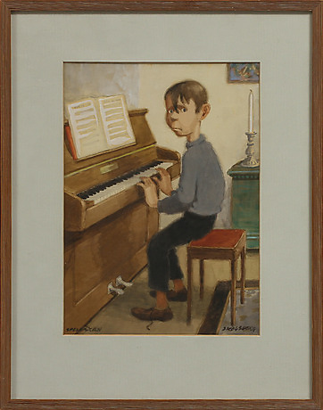 HARALD SKOGSBERG. 2 st, teckningar, sign. Konst - Måleri - Auctionet