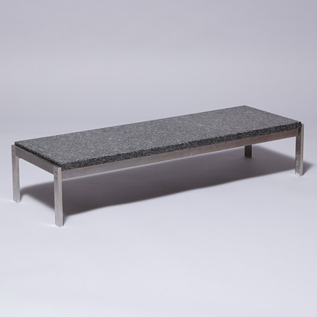 POUL KJAERHOLM. Coffee table model PK-62. Steel and granite. Fritz ...