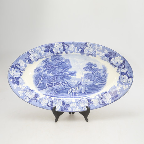 Serving dish, porcelain, Wood Ware, "Enoch Woods English Scenery ...