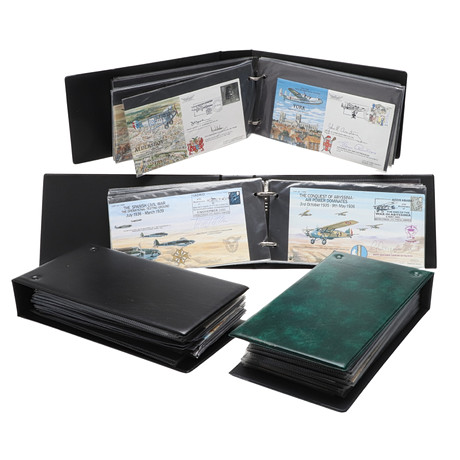 FOUR ALBUMS OF POSTAL COVERS WITH MILITARY AVIATION SUBJECTS, WITH ...