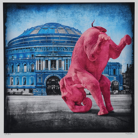 LARS TUNEBO. “Showing off”, (pink) lithograph, unframed, signed ...