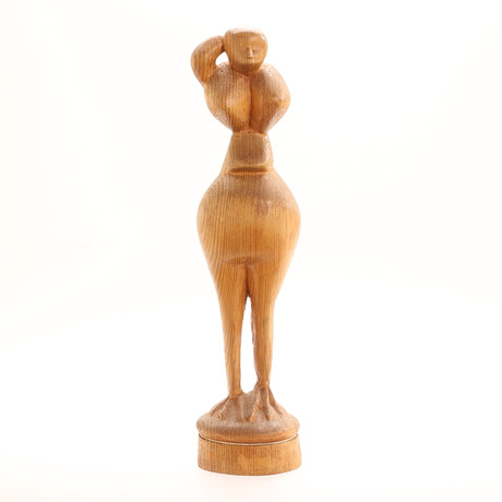PREBEN PEDERSEN. Sculpture, wood, signed. Art - Sculptures & Bronzes ...