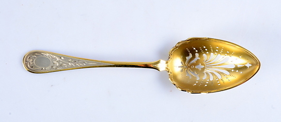 SILVER SPOON, gilt silver, Fredrik Christian Vilhelm Christensen ...