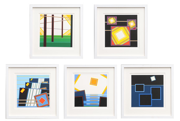 PETER FREUDENTHAL. FÄRGSERIGRAFIER, 5 ST, NUMRERADE 27/150, SIGNERADE ...