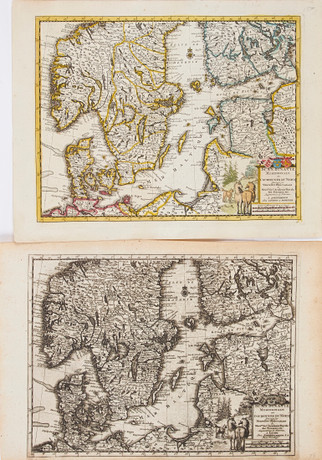 2 MAPS OF VAN DER AA, Scandinavia, circa 1710. Books, Maps ...
