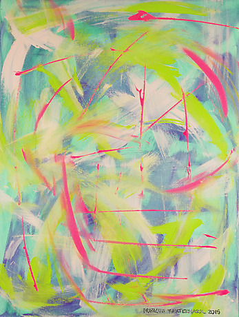 MARCUS WALTERMARK. "Happy 90´s", oil/acrylic on canvas, signed 2015 ...