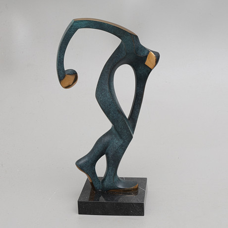 TONY MOREY. SKULPTUR, "ATLETA", BRONS, ITALICA, SPANIEN, SIGNERAD ...