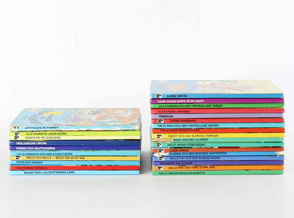 WALT DISNEY. Books, 27 pcs, Donald Duck, Mickey Mouse etc. circa 1980s ...