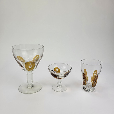 GLASSERVISDELAR, 36 delar, "Björn", Fritz Dahl, Hovmantorps Nya ...