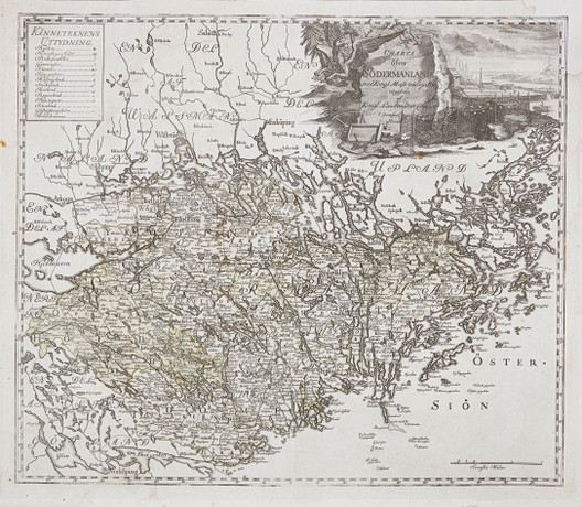 THE LAND SURVEY'S MAP OF SÖDERMANLAND, 1743. Books, Maps & Manuscripts ...
