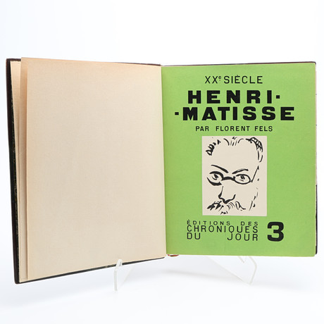 MODERNISM/HENRY MATISSE. FLORENT FELS FAMOUS MONOGRAPH ON HENRI MATISSE ...