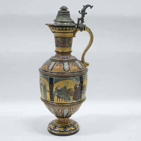 WINE JUG, NEO-RENAISSANCE, PIPING BEACH. Ceramics & Porcelain ...