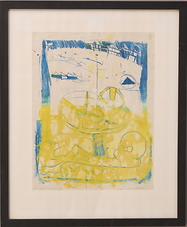 MICHNIK MICHOV. PAINTING, monotype, "Moi pezei", signed and dated 1936 ...