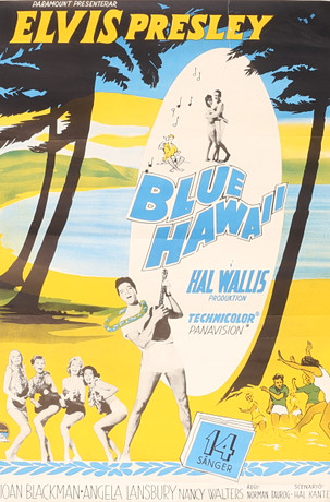LITHOGRAPHIC FILM POSTER, Elvis Presley “Blue Hawaii”, AB copy ...