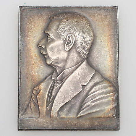 SVEN KULLE. Portrait medal, silver, Commander CJF Ljunggren, signed S. Kulle, dated 1918, weight ...