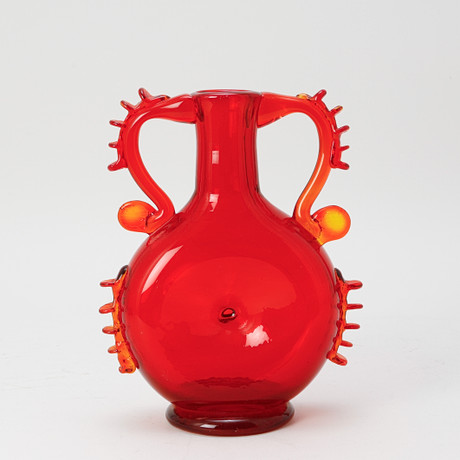 JERZY SLUCZAN-ORKUSZ. Hänkelvas, glas, 1900-tal. Glas - Konstglas ...