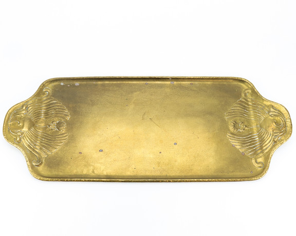 LISA MORELL (KOPPAR-LISA). A Swedish Grace brass tray, signed and dated ...