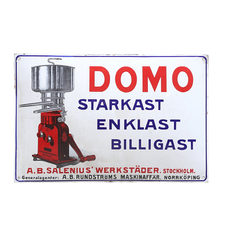 Enamel sign, “Domo”, first decade of the 20th century. Miscellaneous ...
