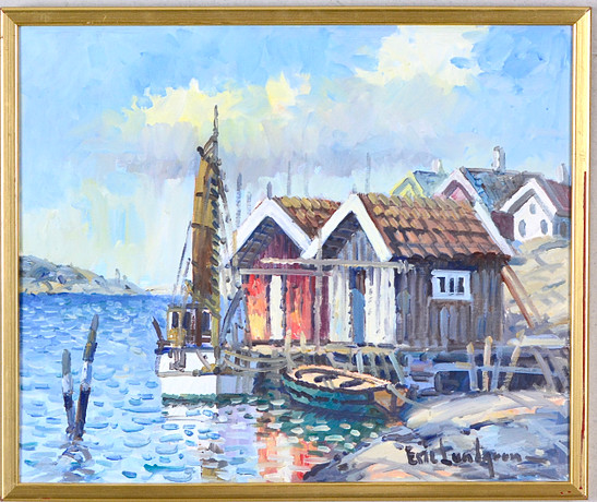 ERIC LUNDGREN. Oil on canvas. Art - Paintings - Auctionet