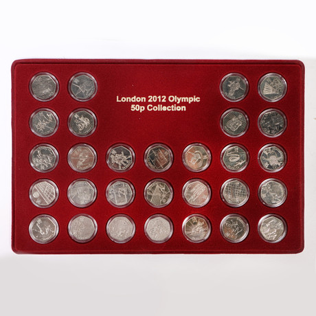 A LONDON 2012 OLYMPIC 50P COIN COLLECTION. Coins, Medals & Stamps ...
