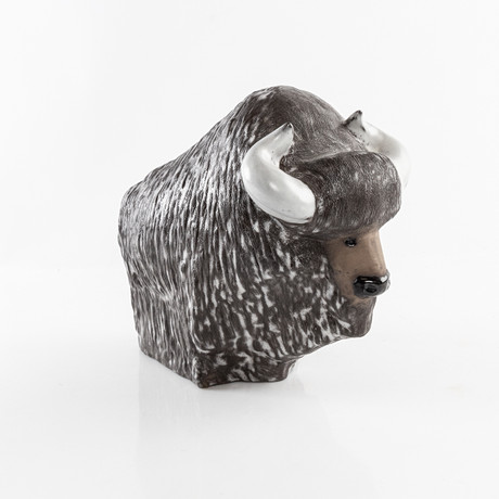 FIGURIN, Bisonoxe, Göran Andersson, Upsala-Ekeby, 1960-tal. Keramik ...