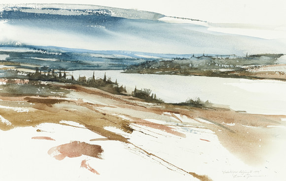 LARS A PERSSON (född 1958). "Vindelälvens dalgång II," signerad och ...