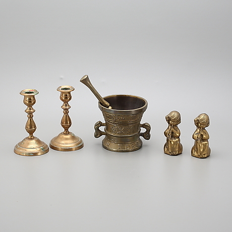 BRASS, ORE, 5 parts. Silver & Metals - Pewter, Brass & Copper - Auctionet