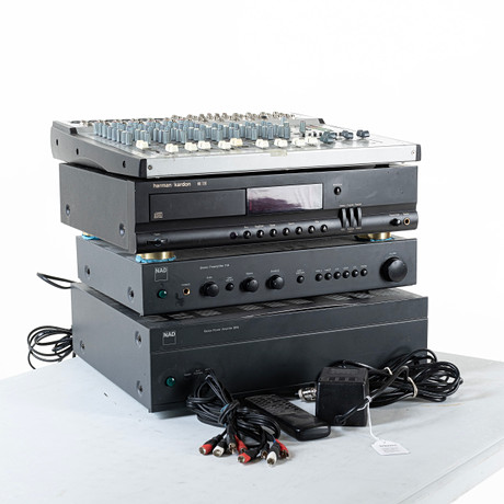 STEREOANLÄGGNING, Harman Kardon HD720, NAD Stereo Power Amplifier 214 ...