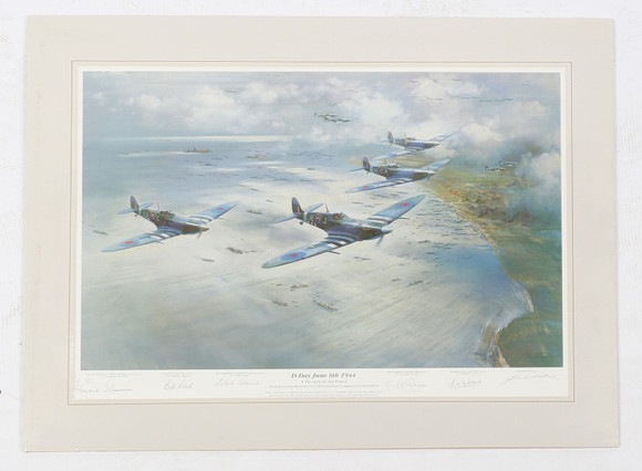 FRANK WOOTTON, PENCIL SIGNED LIMITED EDITION PRINT 'D-DAY JUNE 6TH 1944 ...