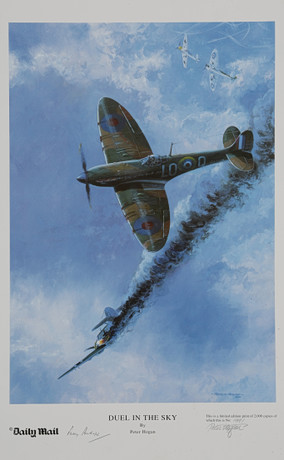 PETER HOGAN, PENCIL SIGNED LIMITED EDITION PRINT, 1991/2000, 'DUEL IN ...