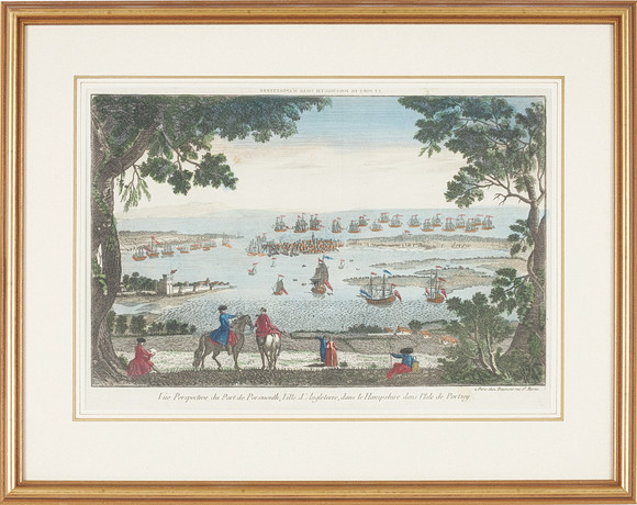 JACQUES GABRIEL HUQUIER (1695 - 1772). "Vue Perspective du Port de ...