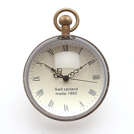 TABLE CLOCK, spherical shape, metal and glass, 19/2000s. Clocks ...